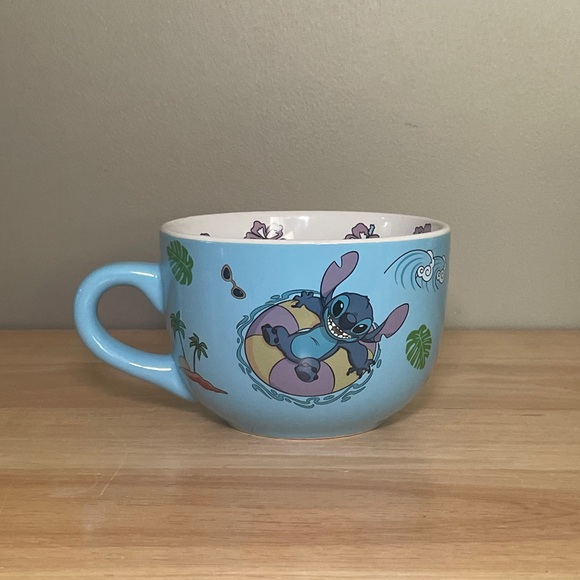 Disney | Dining | Disney Stitch Surfing Soup Mug Coffee Cup Ceramic ...